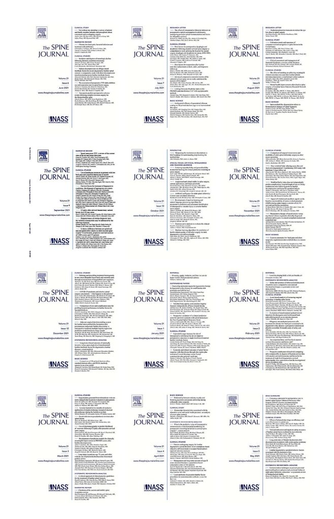 The Spine Journal 2021 Full Archives (True PDF) | Medical Books & CME ...